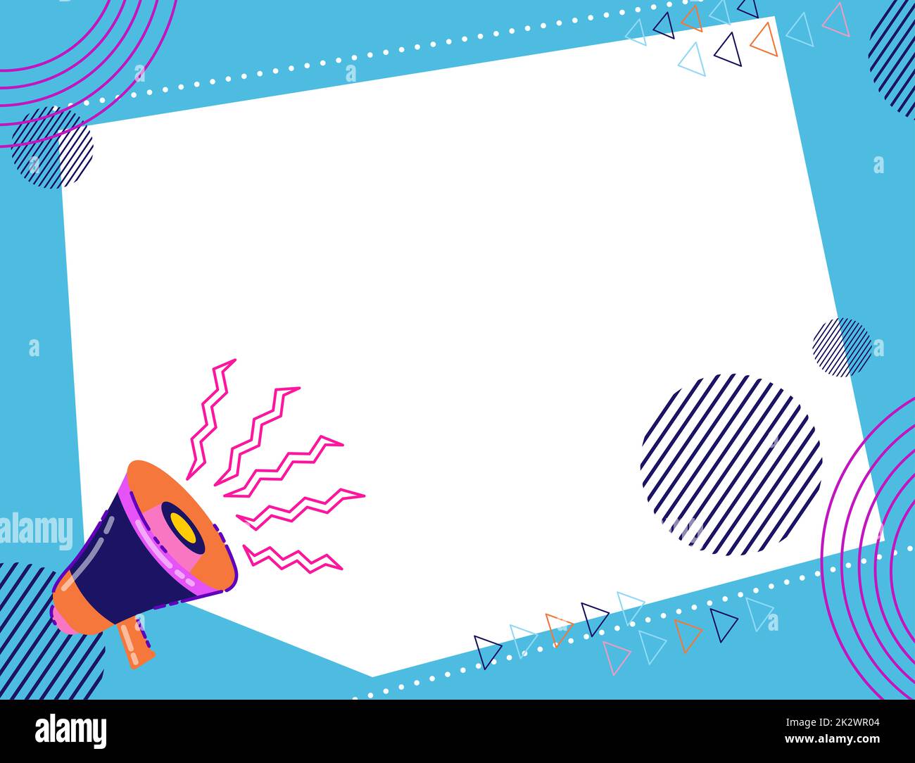 Illustration Of A Loud Megaphone Making New Wonderful Announcement To ...