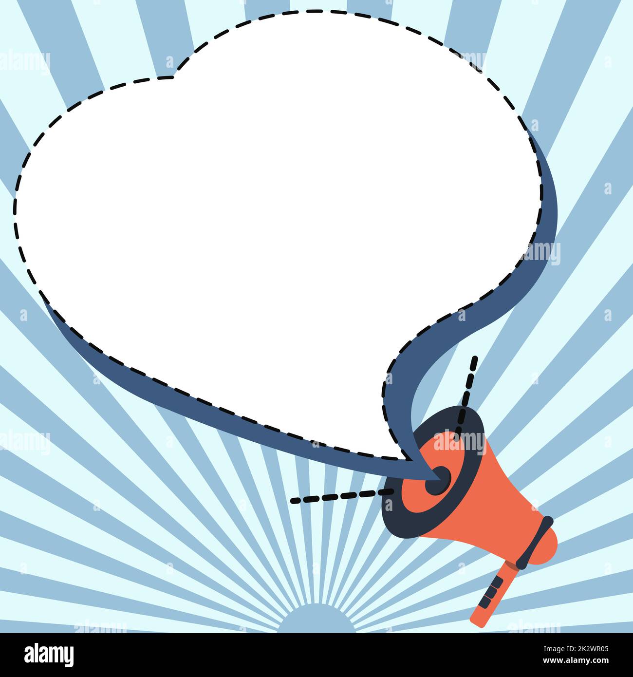 Line Drawing Bullhorn Producing Recent Advertisement. Illustration Of A ...