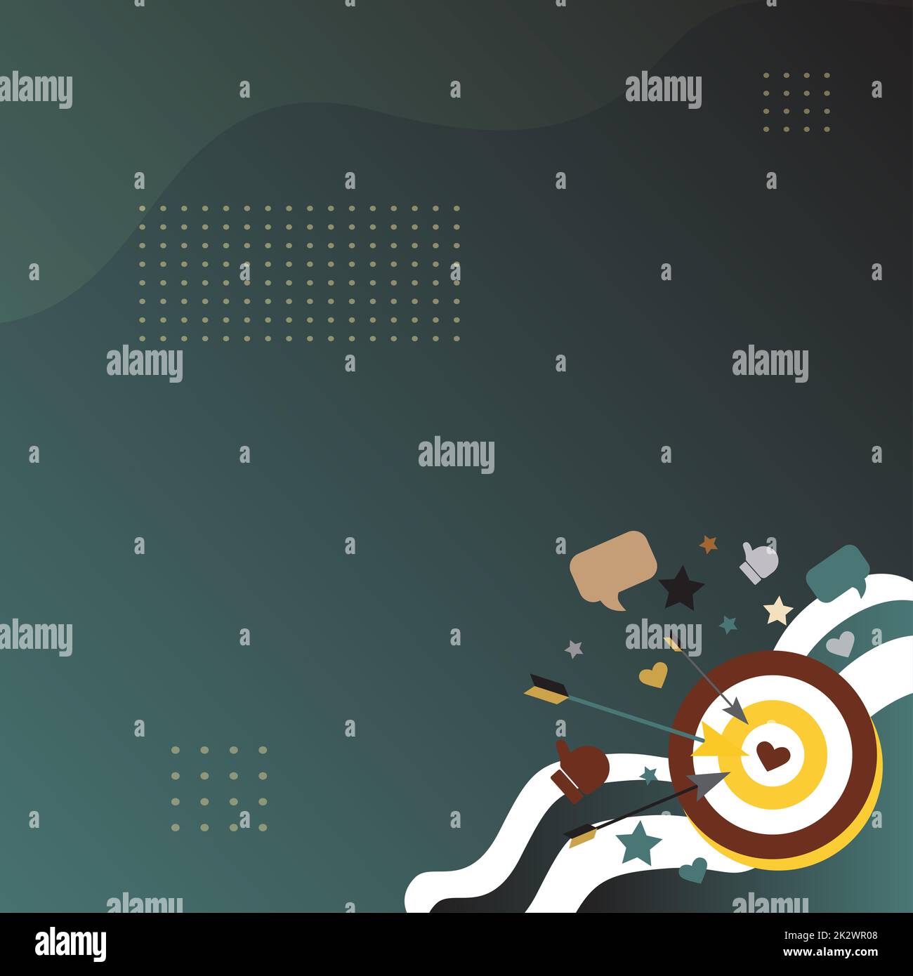 Presenting Message Hitting Target Concept, Abstract Announcing Goal ...