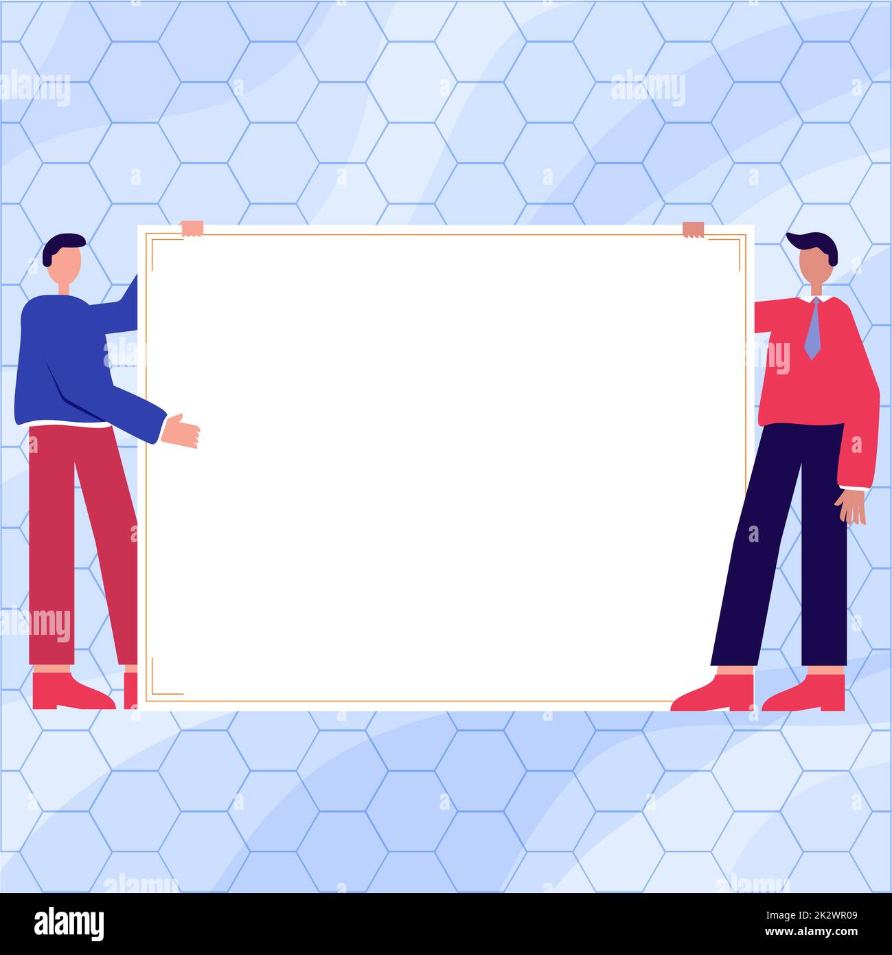 Two Men Drawing With Empty Paper Background Presenting New Ideas ...