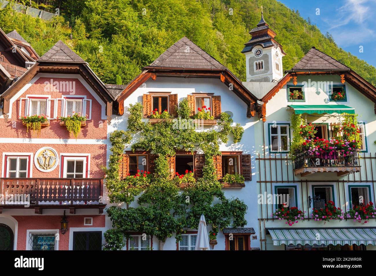 Hallstatt, mountain village in Austrian Alps, Austria Stock Photo - Alamy