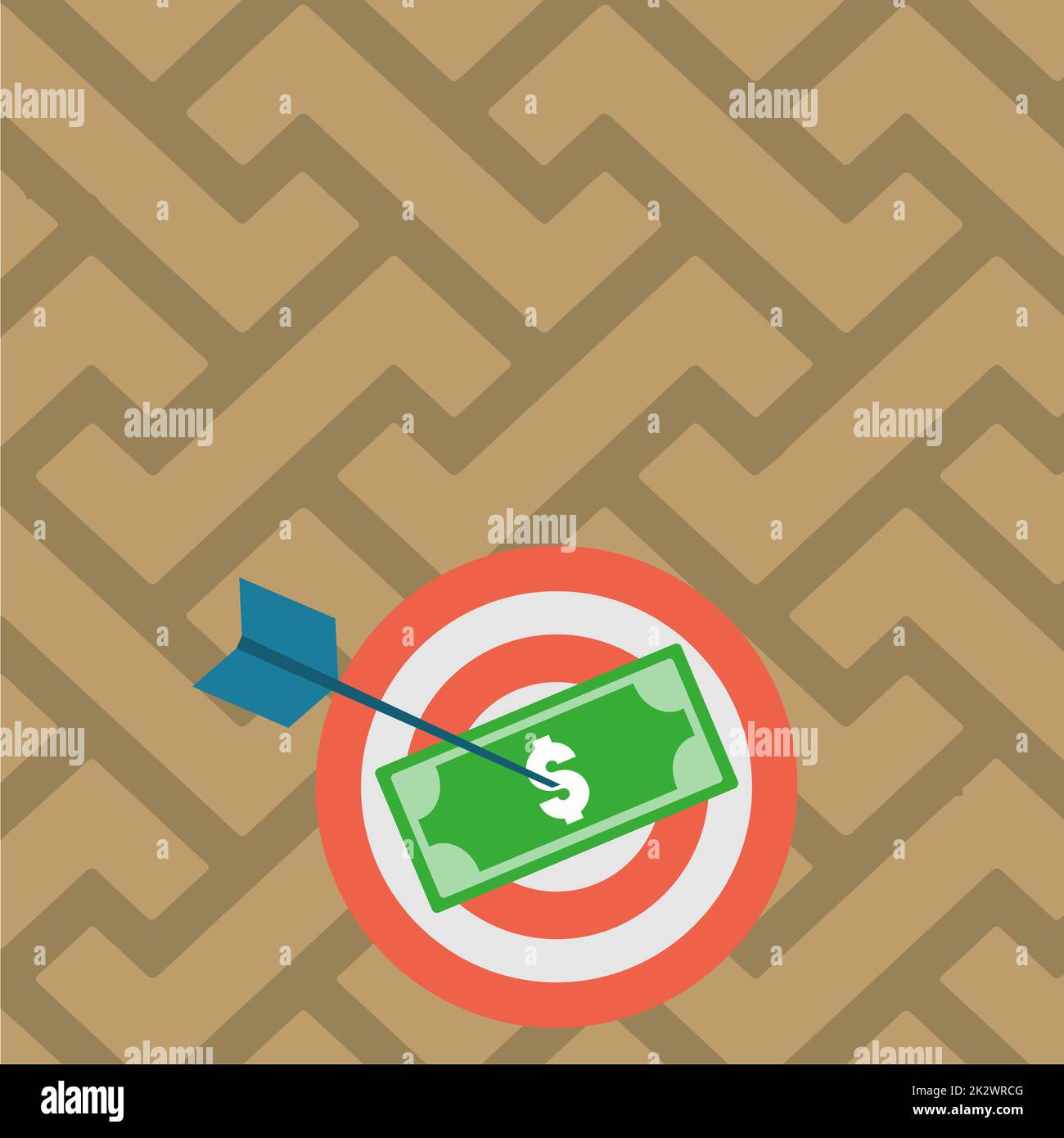 Currency Pinned Through Target By Arrow Describing Financial Planning ...