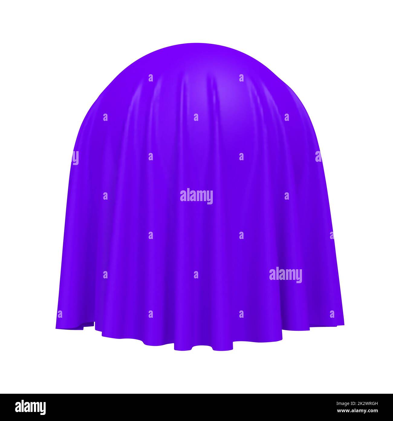 Ball or sphere covered with purple fabric isolated on white background ...