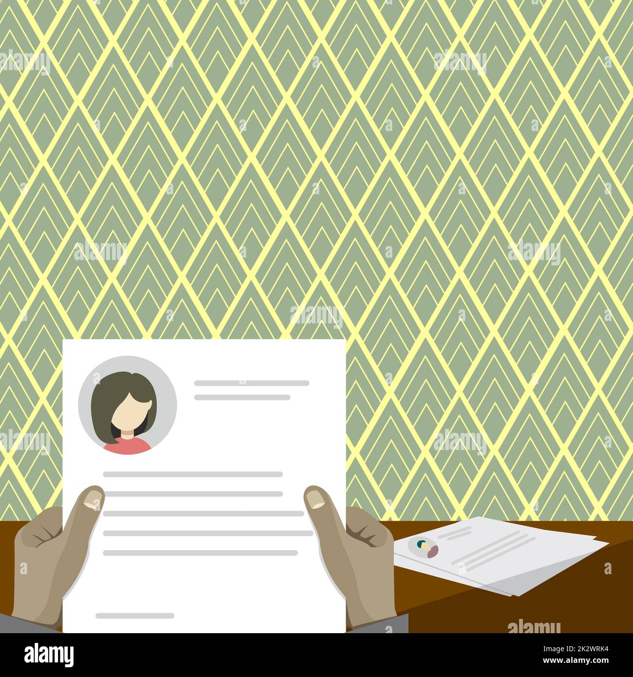 Hands Holding Resume Showing New Career Opportunities Open. Curriculum ...