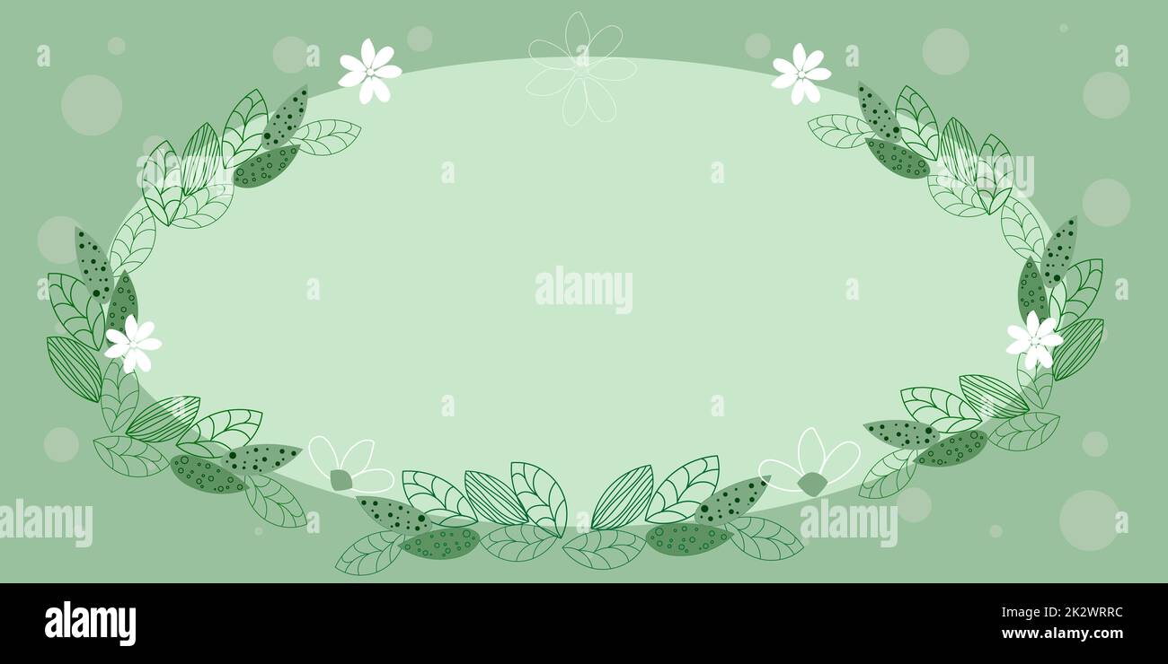 Blank Frame Decorated With Colorful Flowers And Foliage Arranged ...