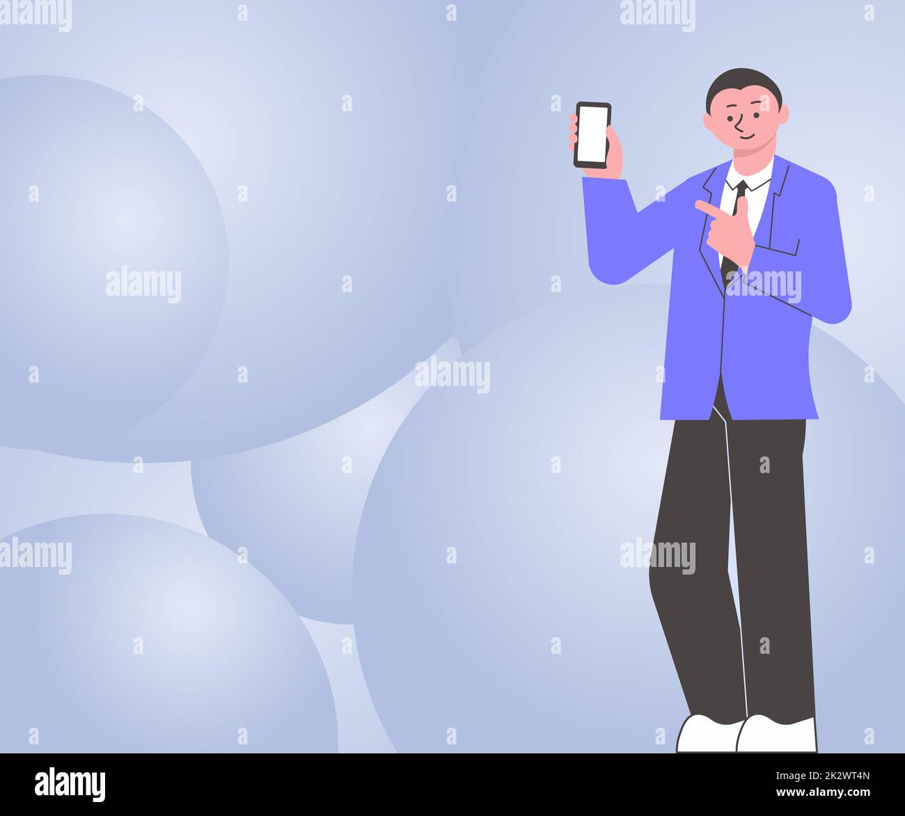 Man Holding Screen Of Mobile Phone Showing The Futuristic Technology ...