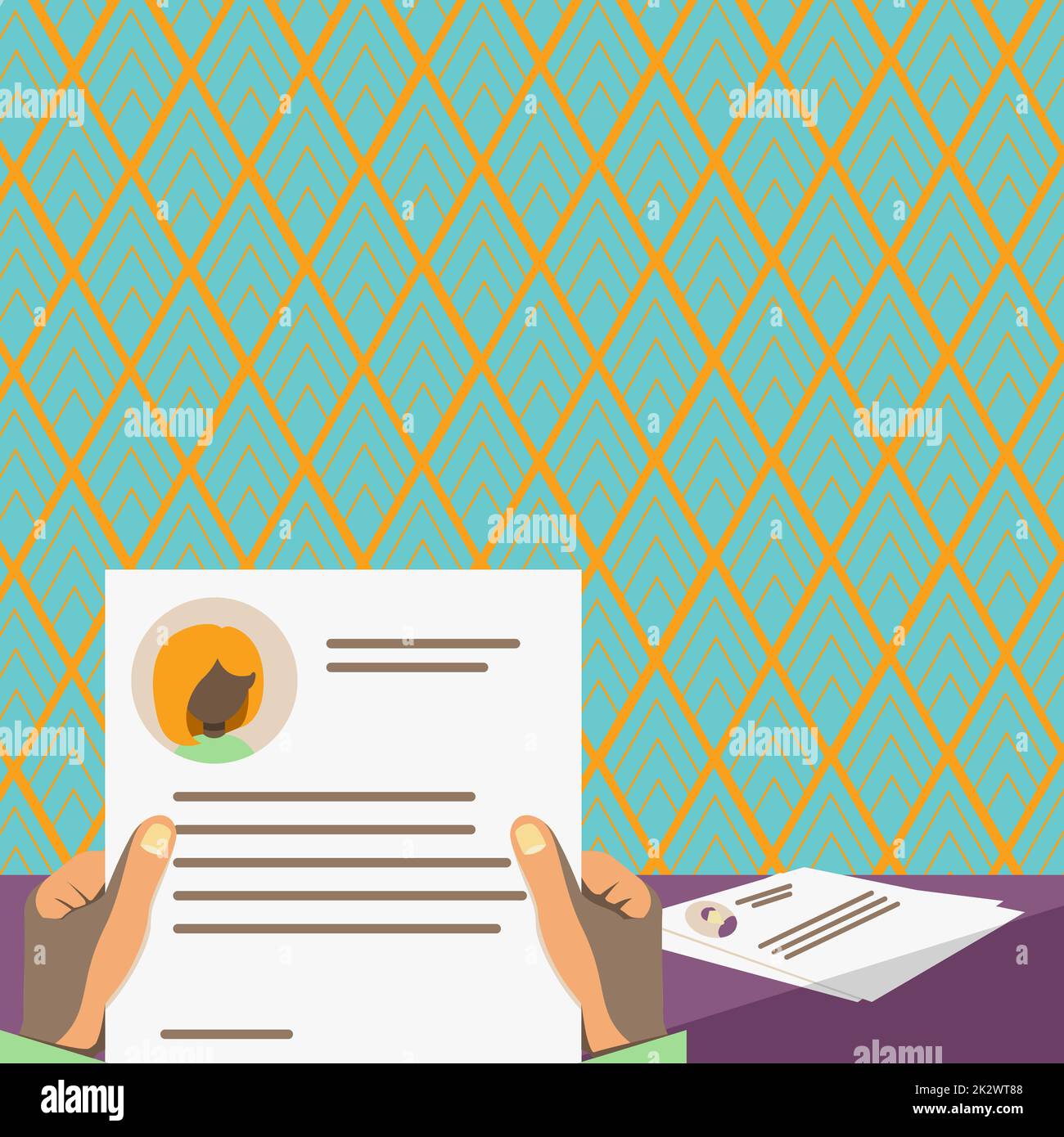 Hands Holding Resume Showing New Career Opportunities Open. Curriculum ...