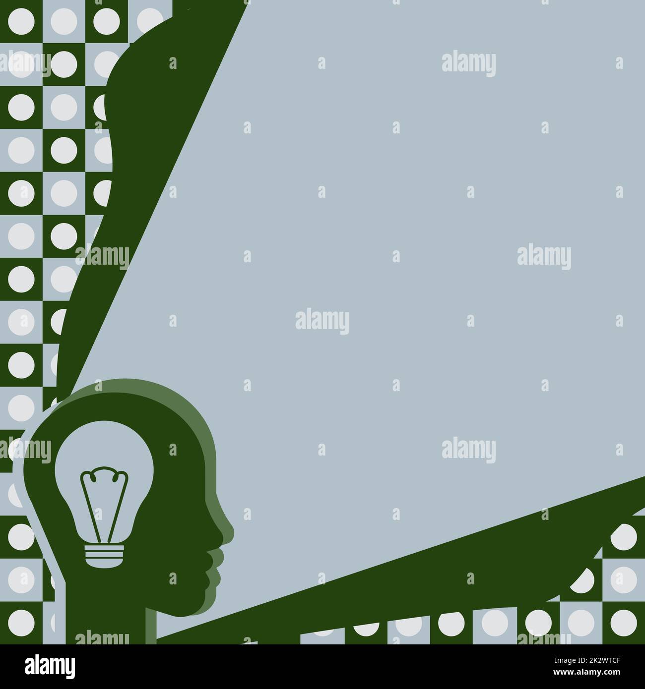 Head With Illuminated Light Bulb With Showing Technology Ideas. Glowing ...