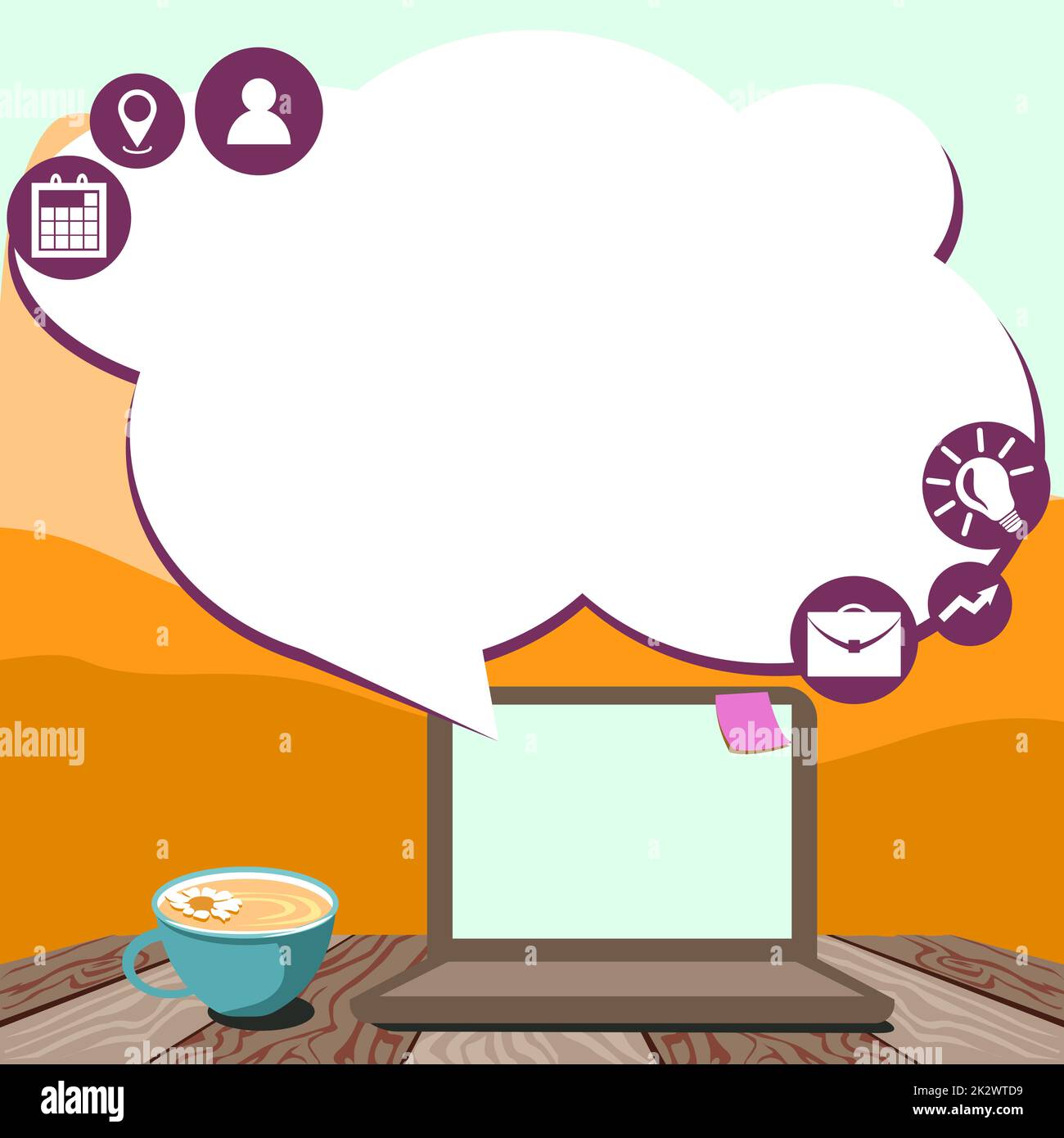 Plant next to laptop hi-res stock photography and images - Alamy