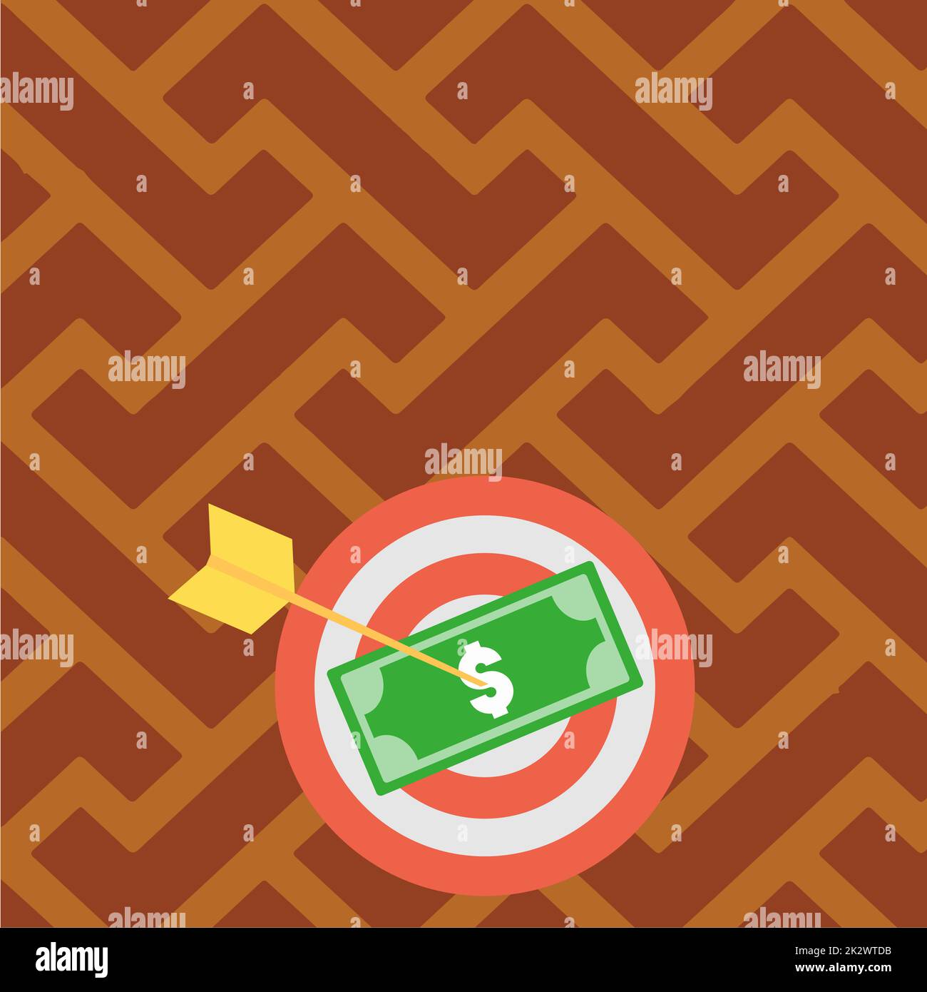 Currency Pinned Through Target By Arrow Describing Financial Planning ...