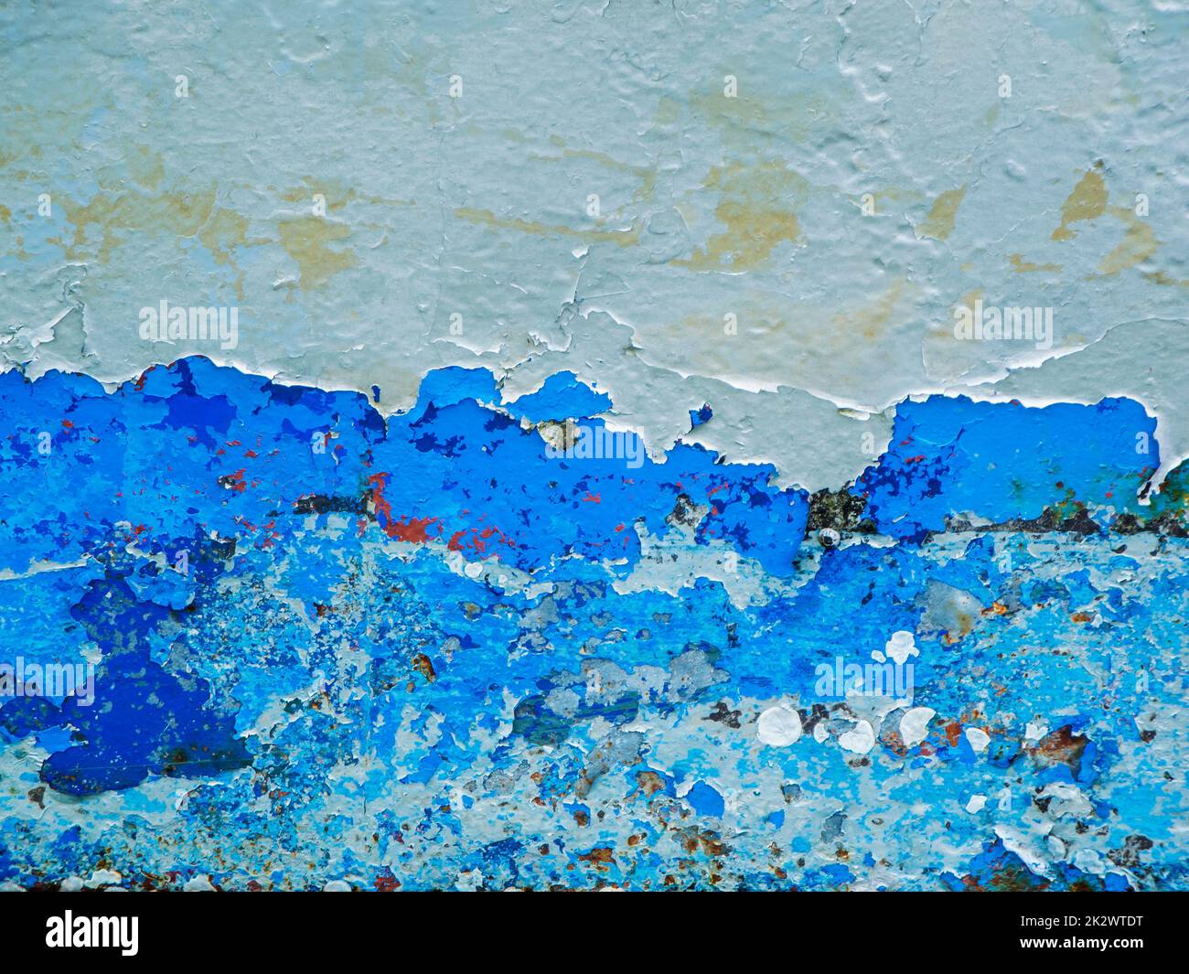 Blue chipped paint bright and dark Stock Photo - Alamy