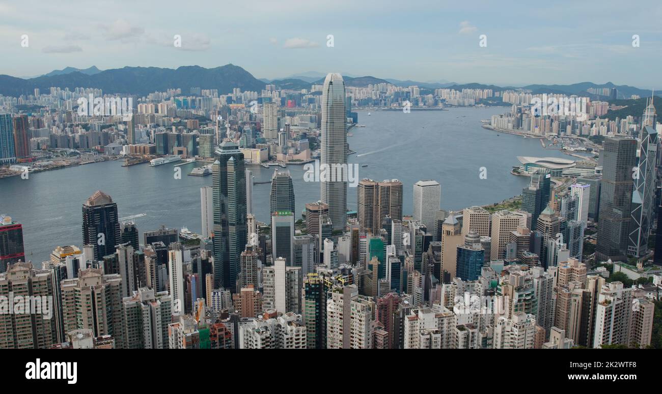Victoria Peak, Hong Kong 16 July 2020: Hong Kong landmark Stock Photo ...