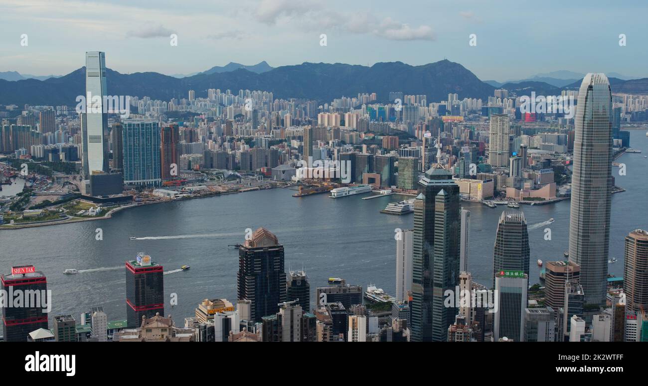 Victoria Peak, Hong Kong 16 July 2020: Hong Kong landmark Stock Photo ...