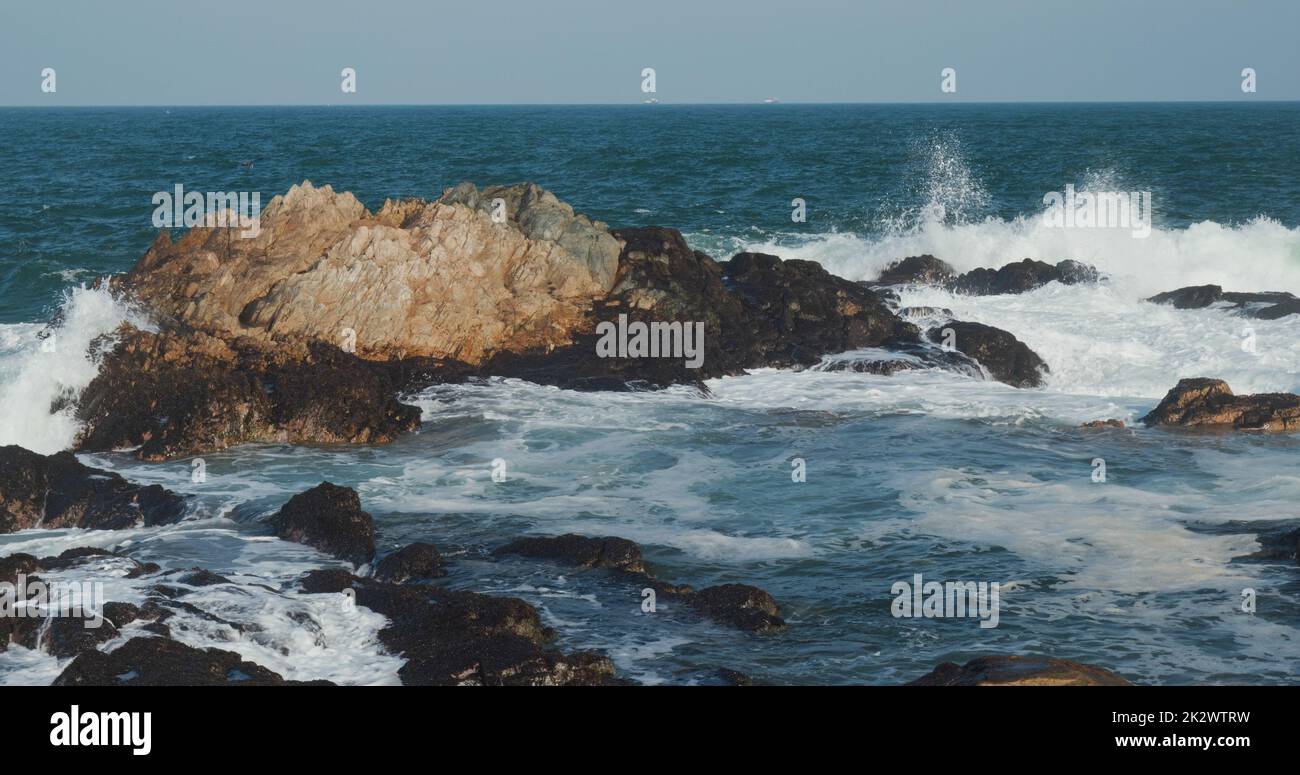 Raging sea on the cliffs Stock Photo - Alamy