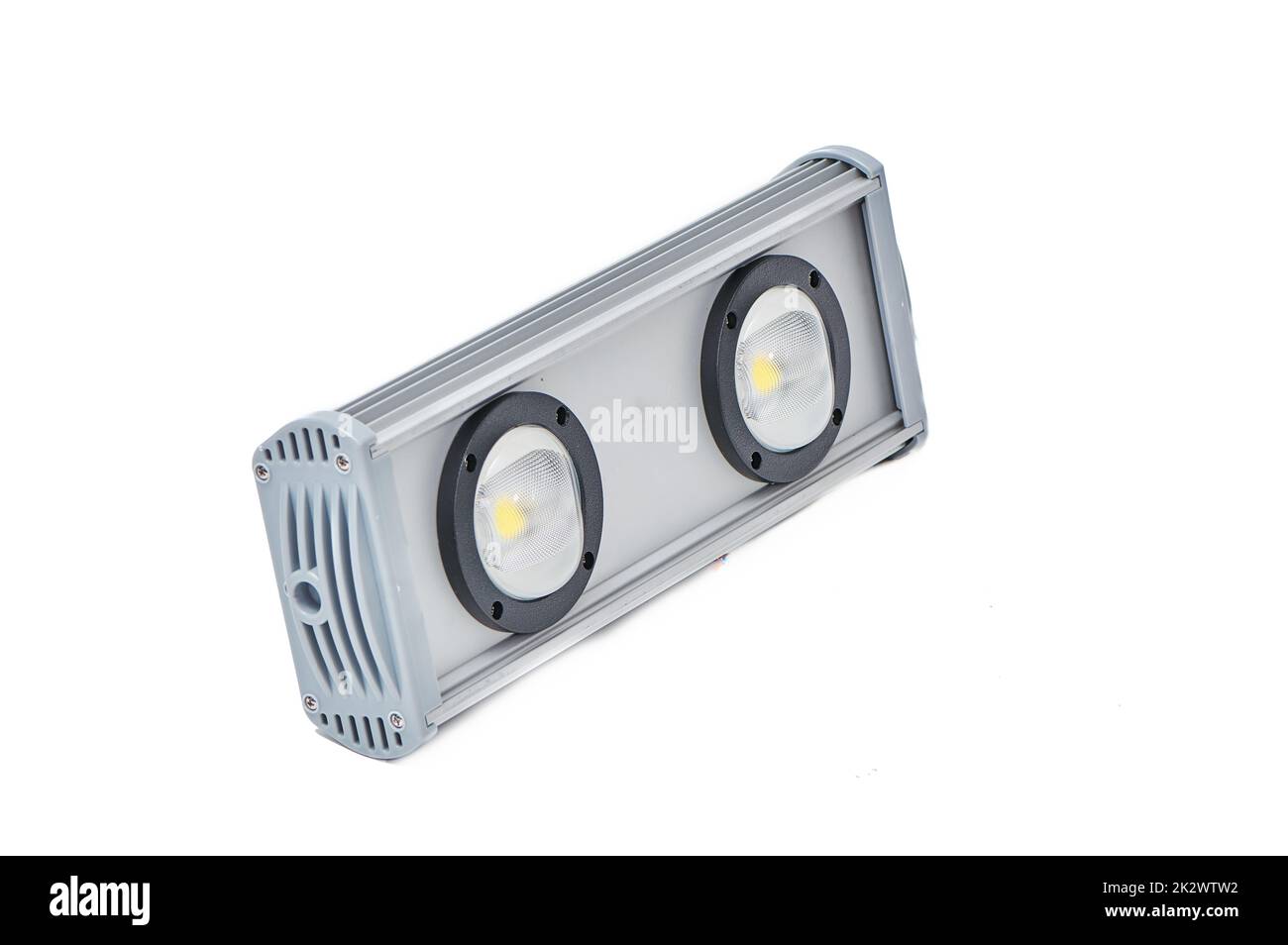 Outdoor LED lamp on white insulated background Stock Photo - Alamy