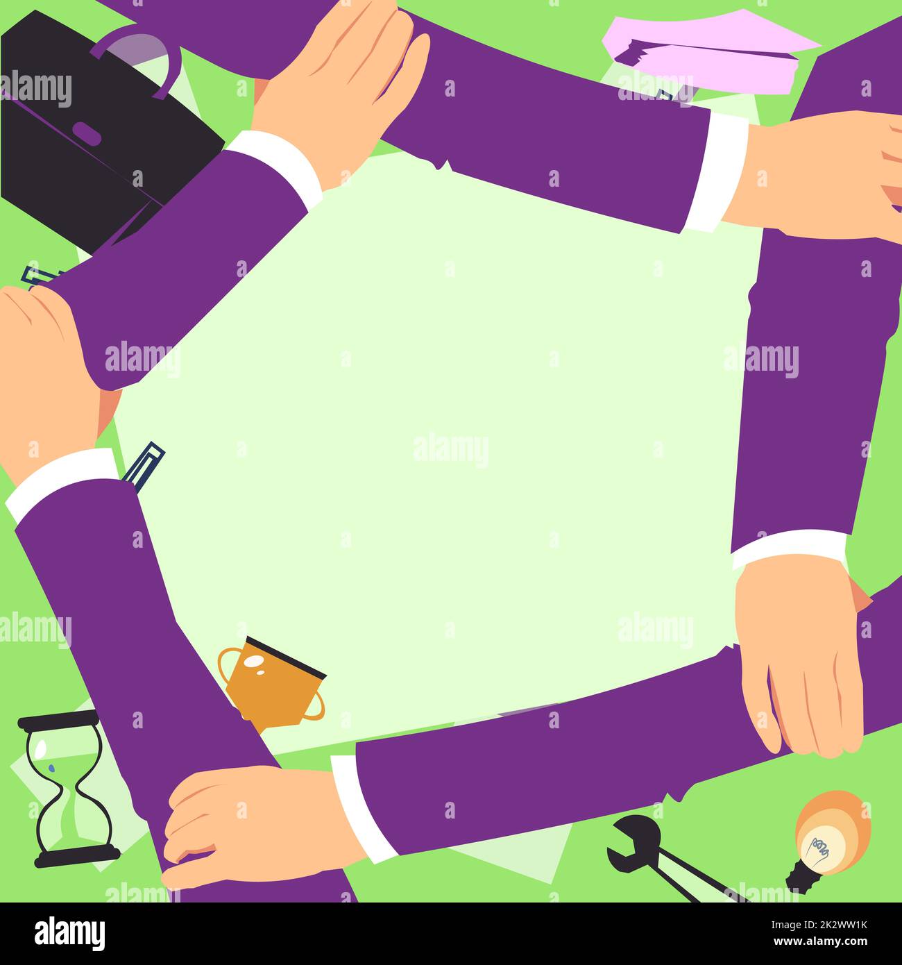 Four Hands Drawing Holding Arm Together Showing Connection Symbol ...