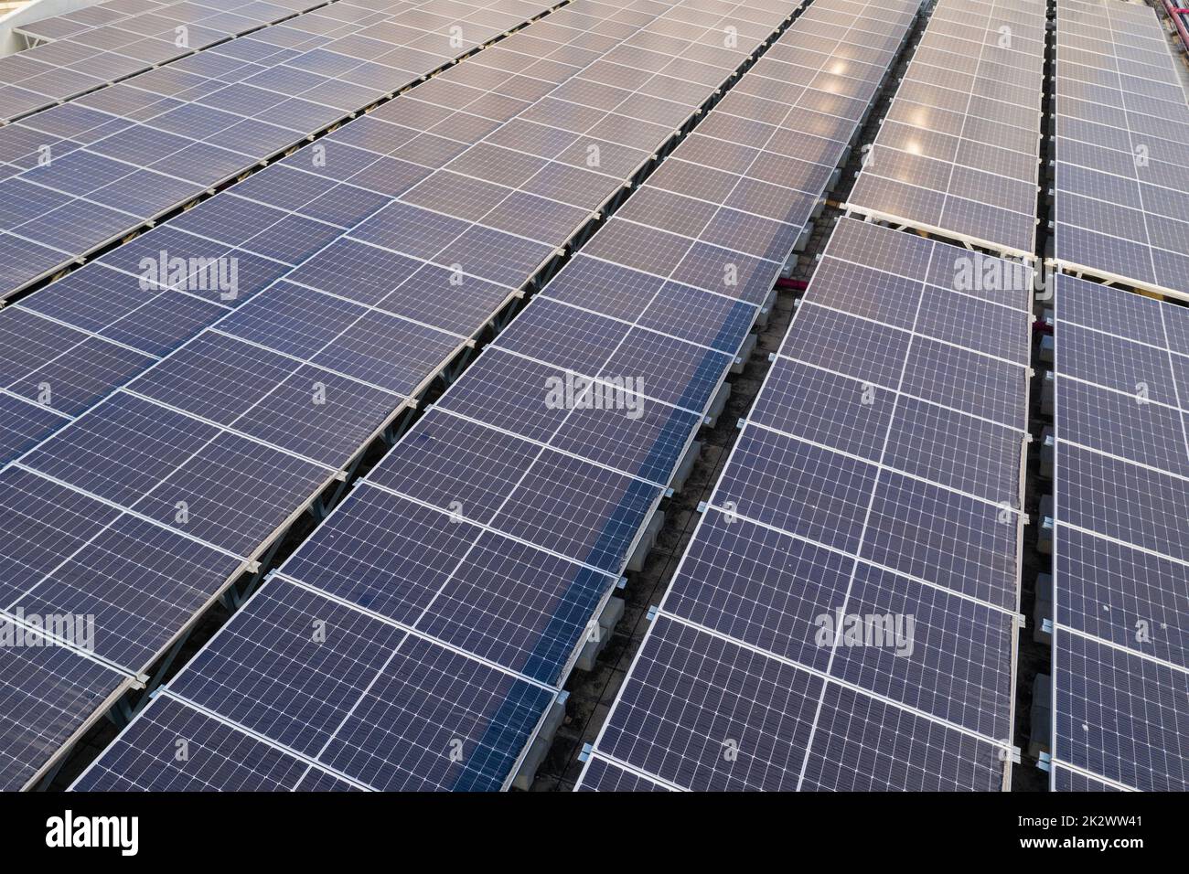 Solar energy system panel on roof top Stock Photo - Alamy