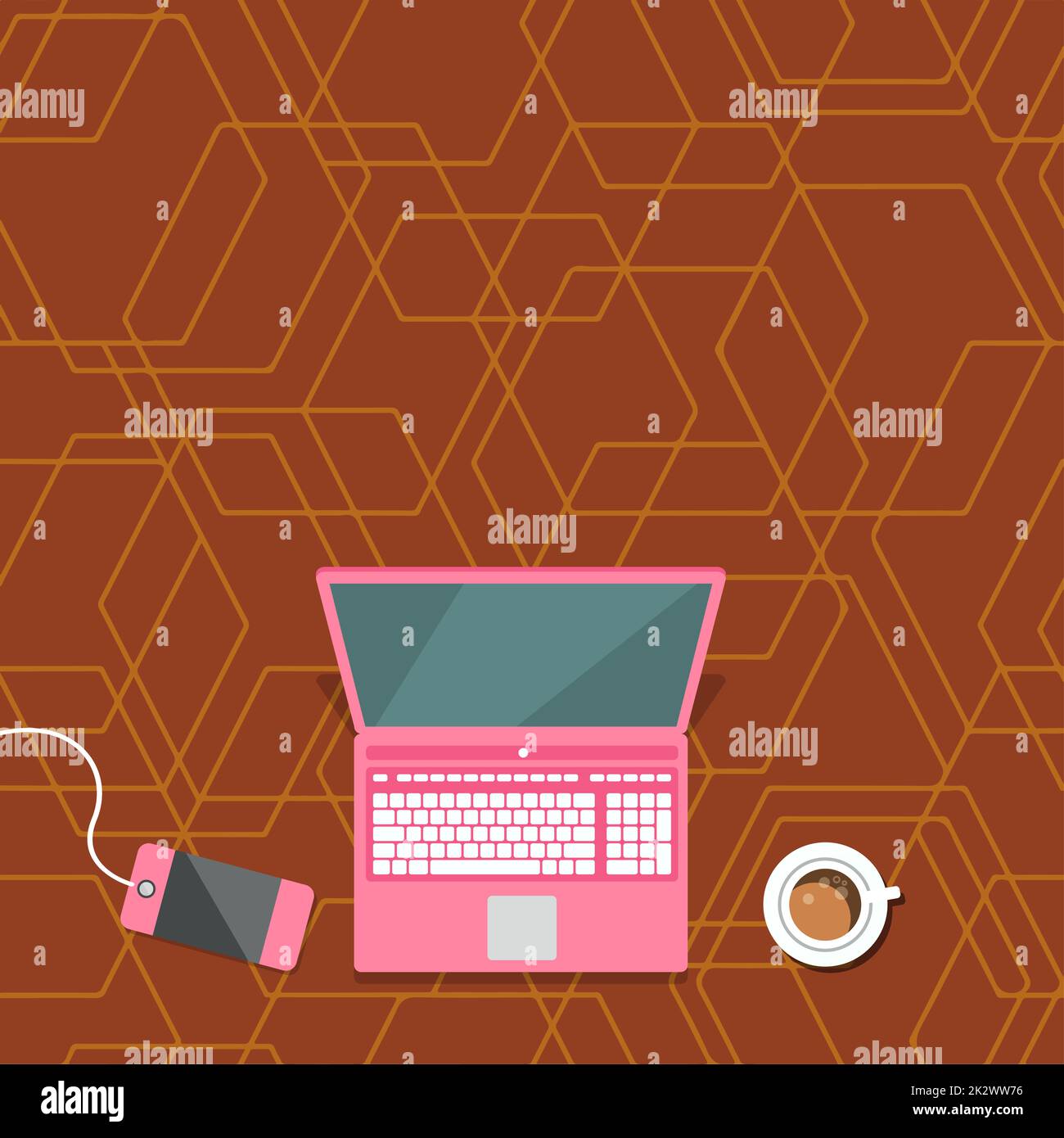Cartoon desk office work place hi-res stock photography and images - Alamy