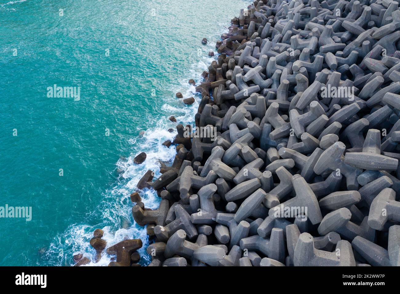 Aerial wave breaker hi-res stock photography and images - Alamy