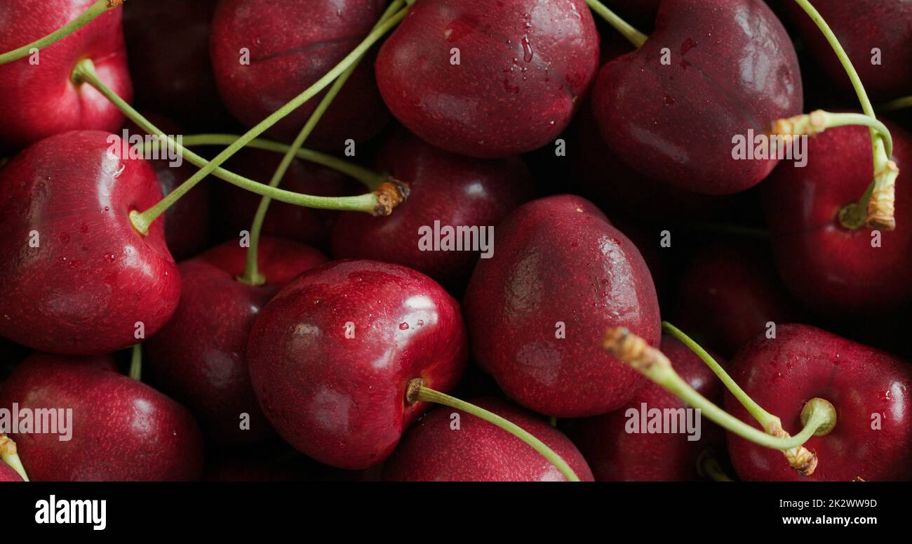 Fresh juicy red cherry berry Stock Photo - Alamy