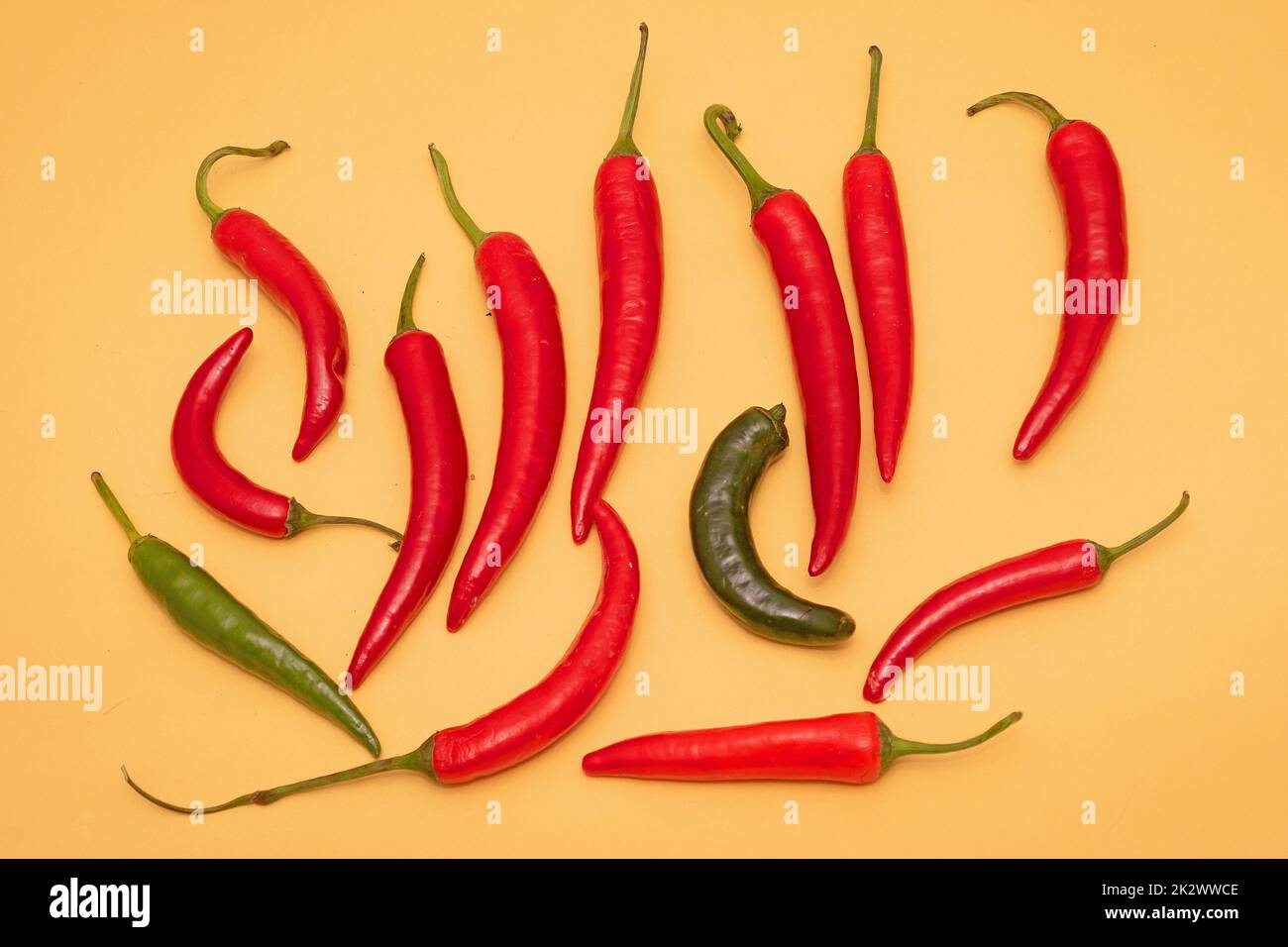 Spicy hot red chili peppers Stock Photo - Alamy