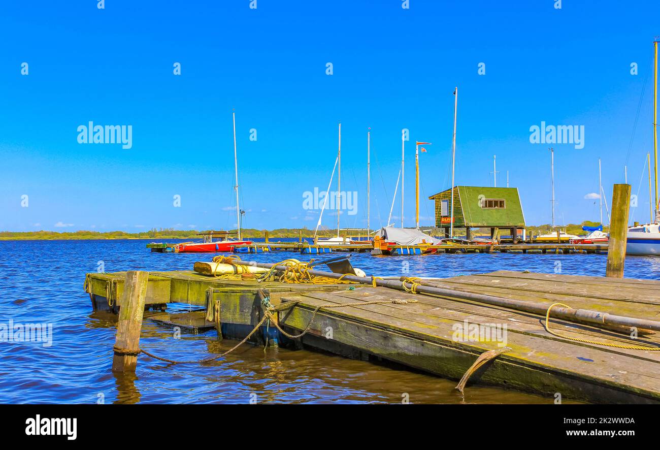 Bad Bederkesa Lake See boats natural landscape sunny day Germany Stock ...