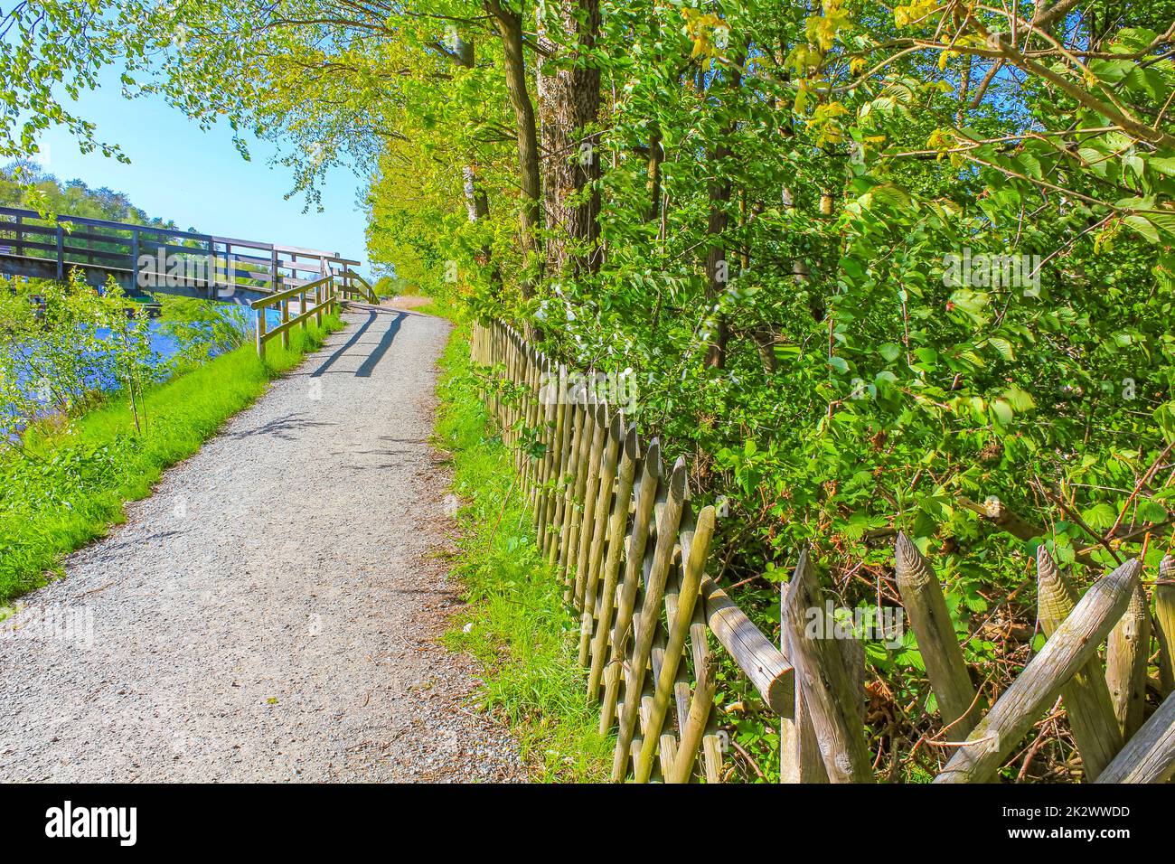 Bad Bederkesa Lake See natural landscape on sunny day Germany Stock ...