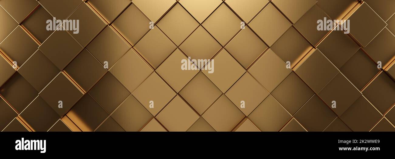 Futuristic gold hexagonal texture background. 3d rendering Stock Photo ...