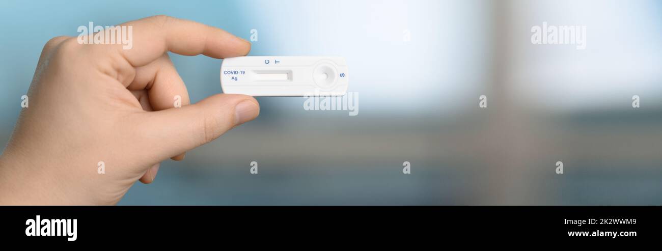 Corona virus antigen fast test. Lab card kit test for COVID-19 Stock ...