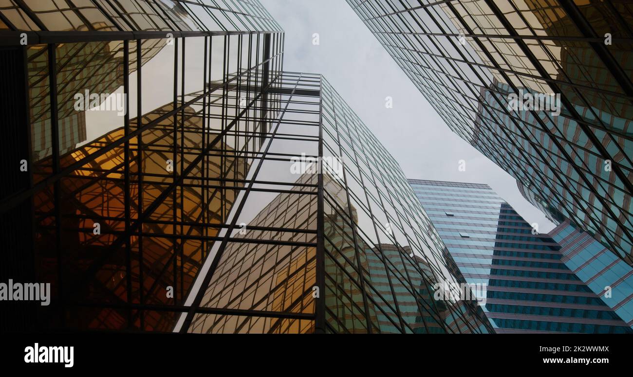 Low angle of the business office tower Stock Photo - Alamy