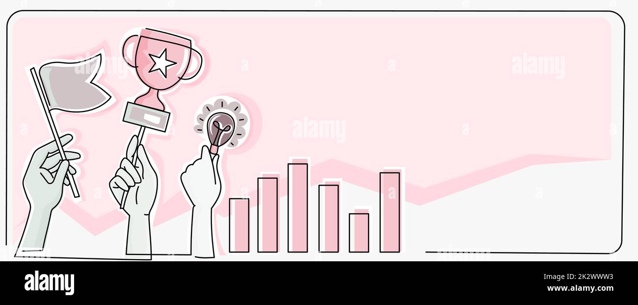 Hand drawing goals graph hi-res stock photography and images - Alamy