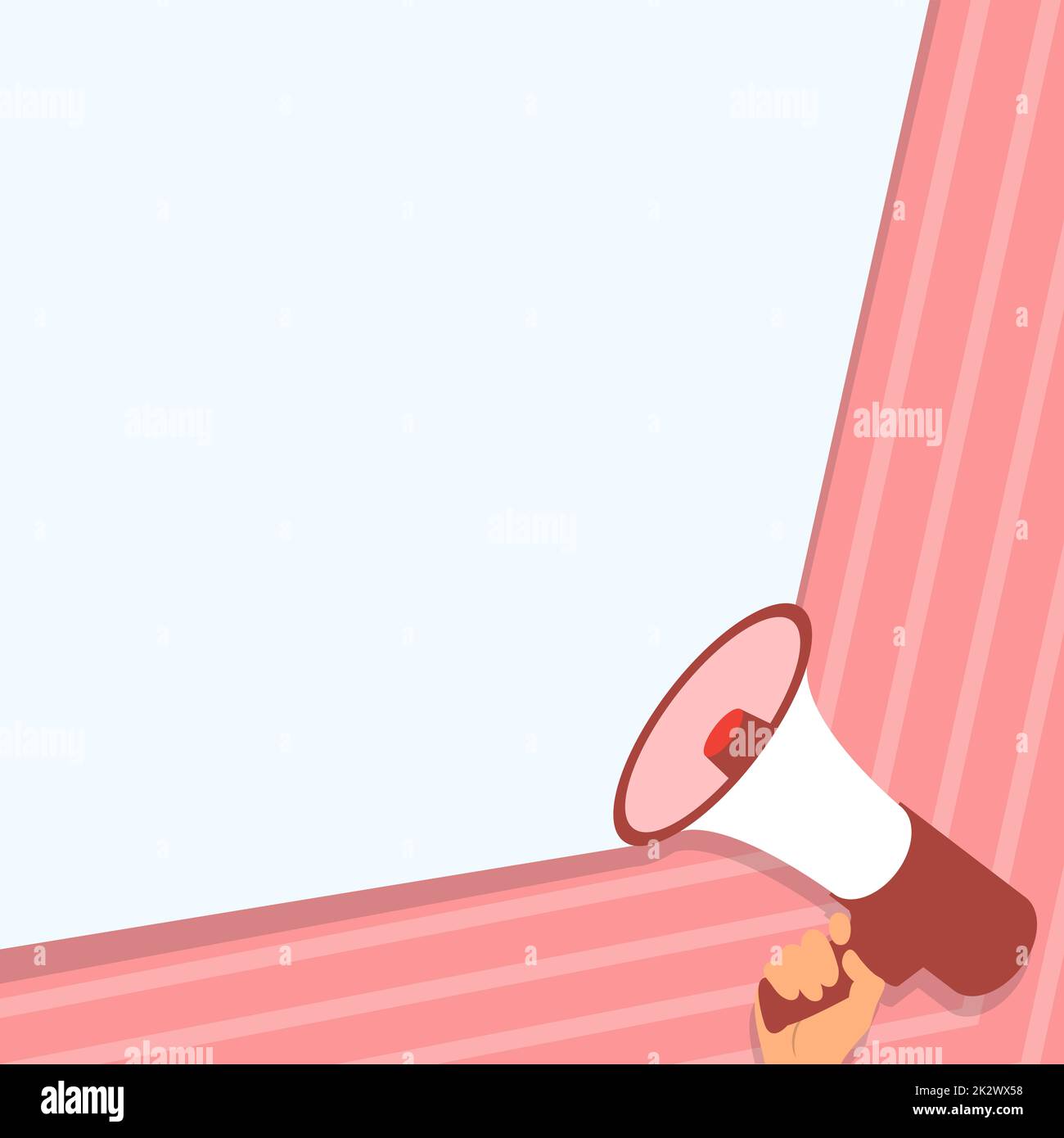 Illustration Of Hand Holding Megaphone Making Loudly Wonderful New ...