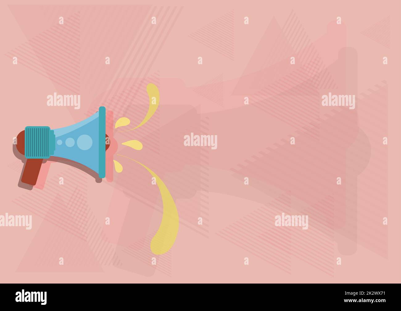 Illustration Of Megaphone Throwing Out Water Leaks Making New Important