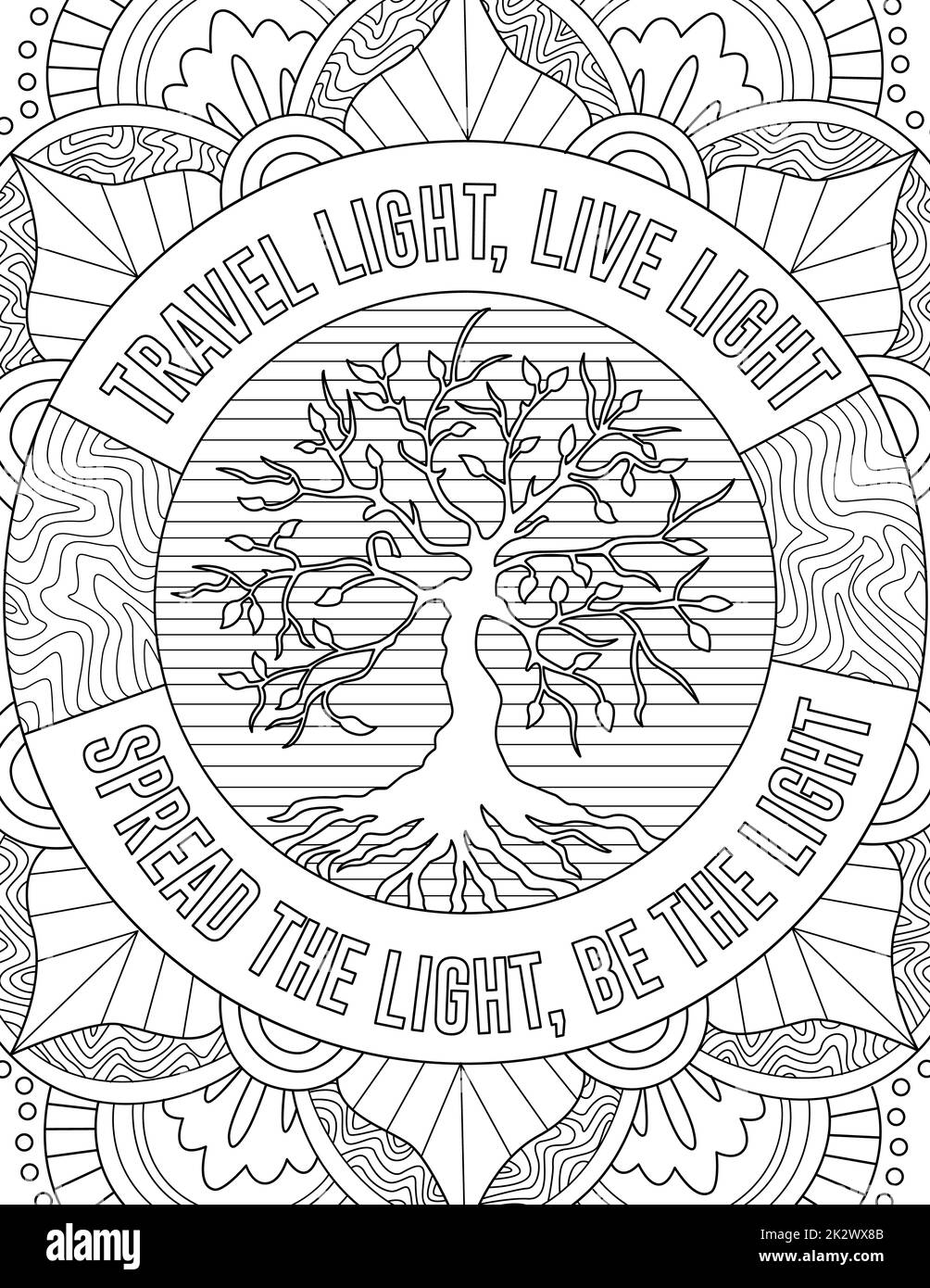 A Large Tree Drawing Growing On Ground Between Inspirational Vibe ...