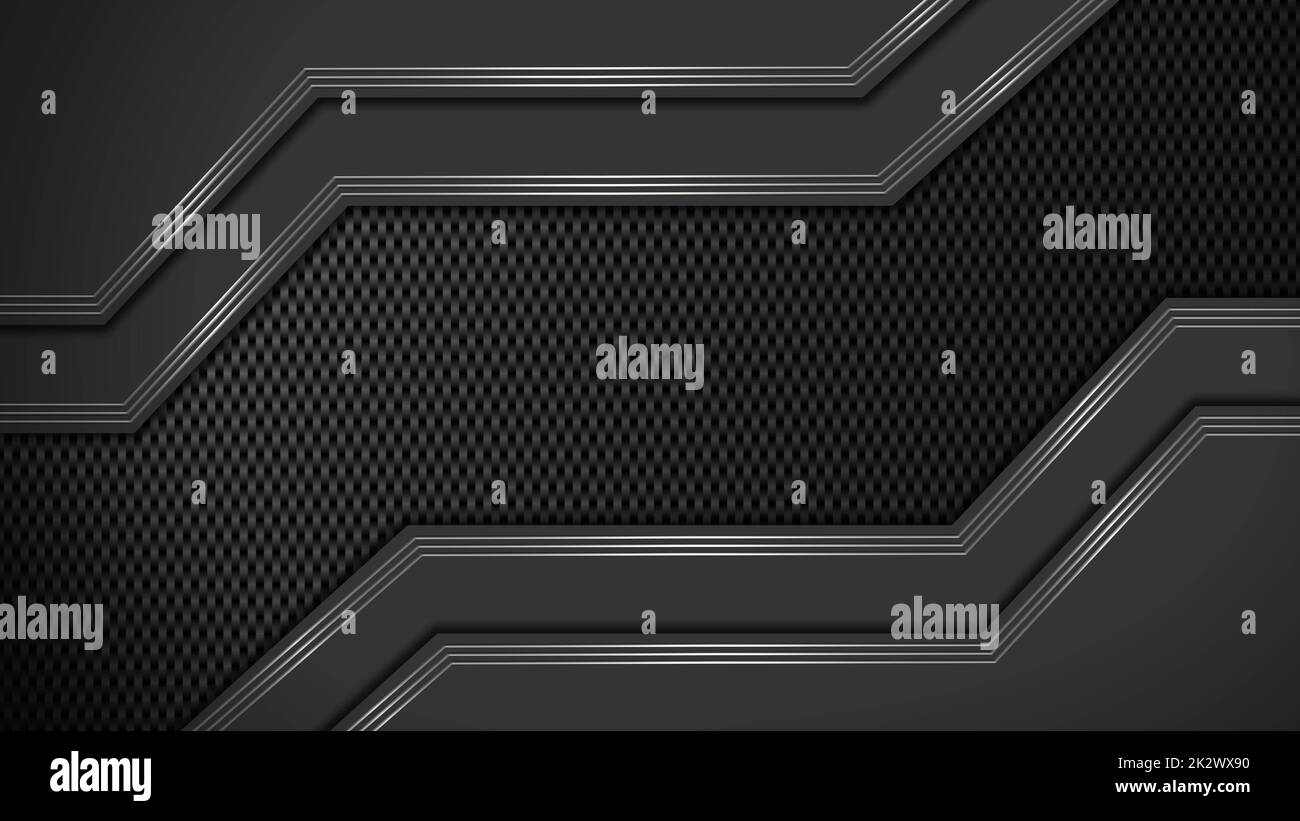 Abstract background with overlap layers, modern style of silver, carbon ...