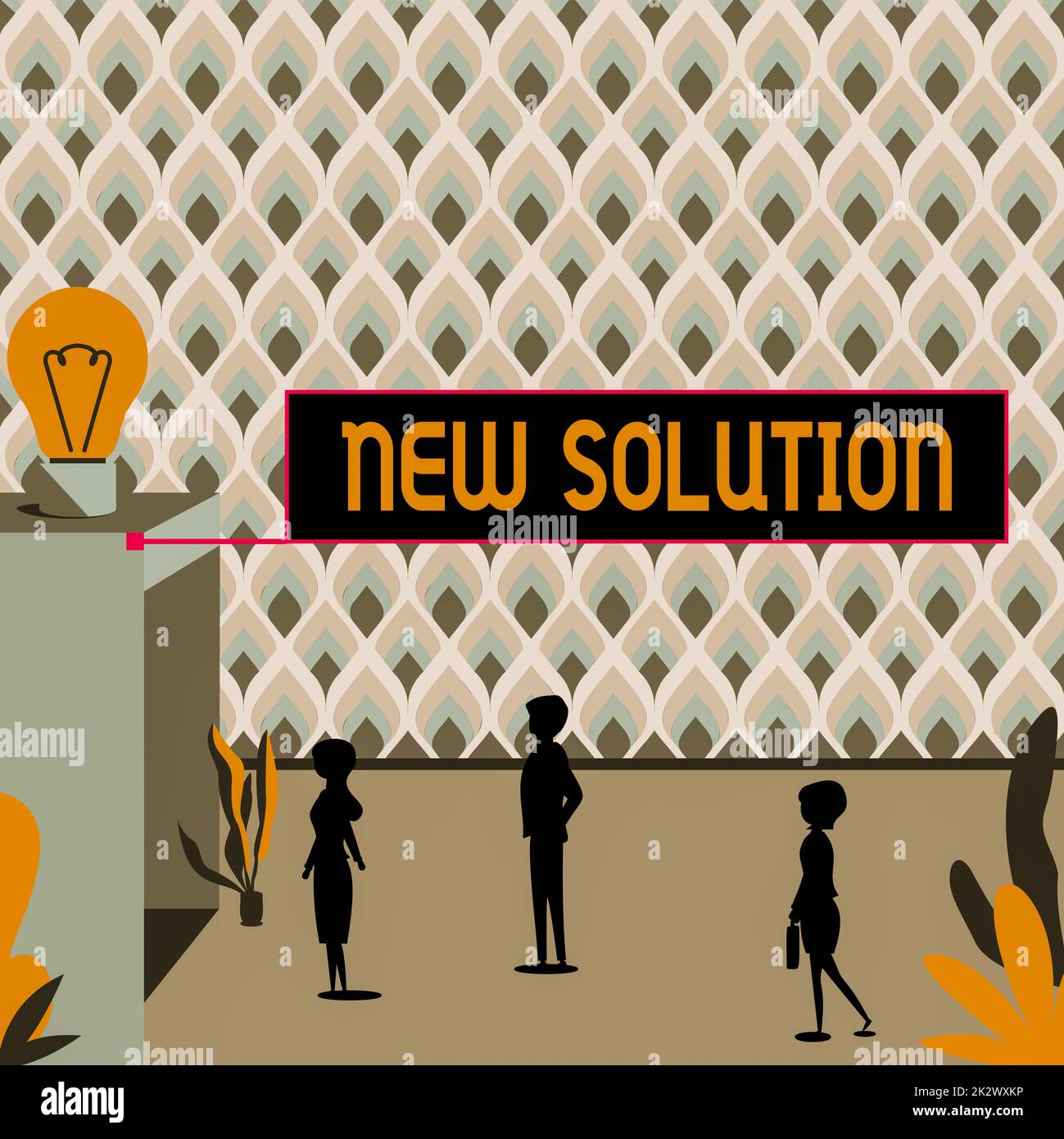 Text showing inspiration New Solution. Business approach Modern ...