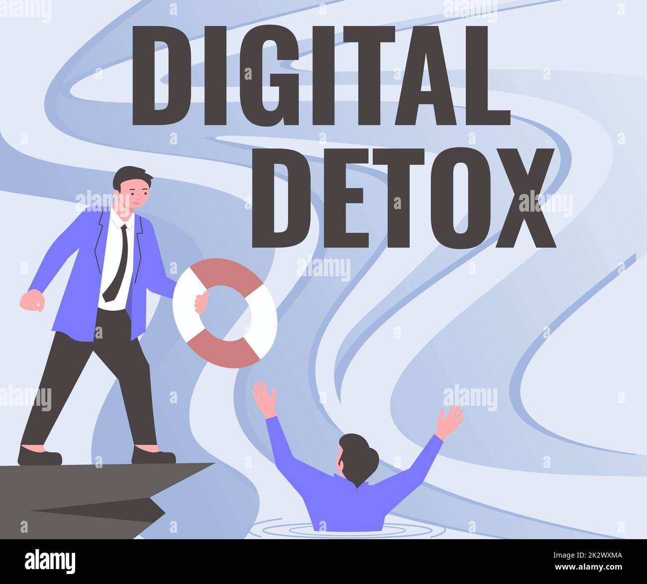 Conceptual display Digital Detox. Concept meaning Free of Electronic ...