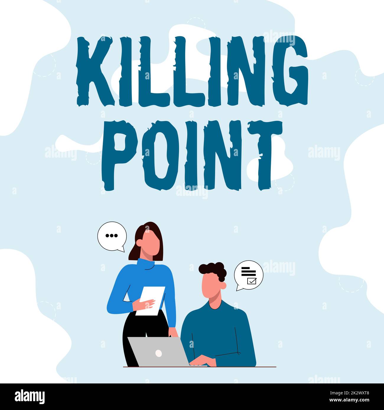 Sign displaying Killing Point. Word Written on Phase End Review Stage ...