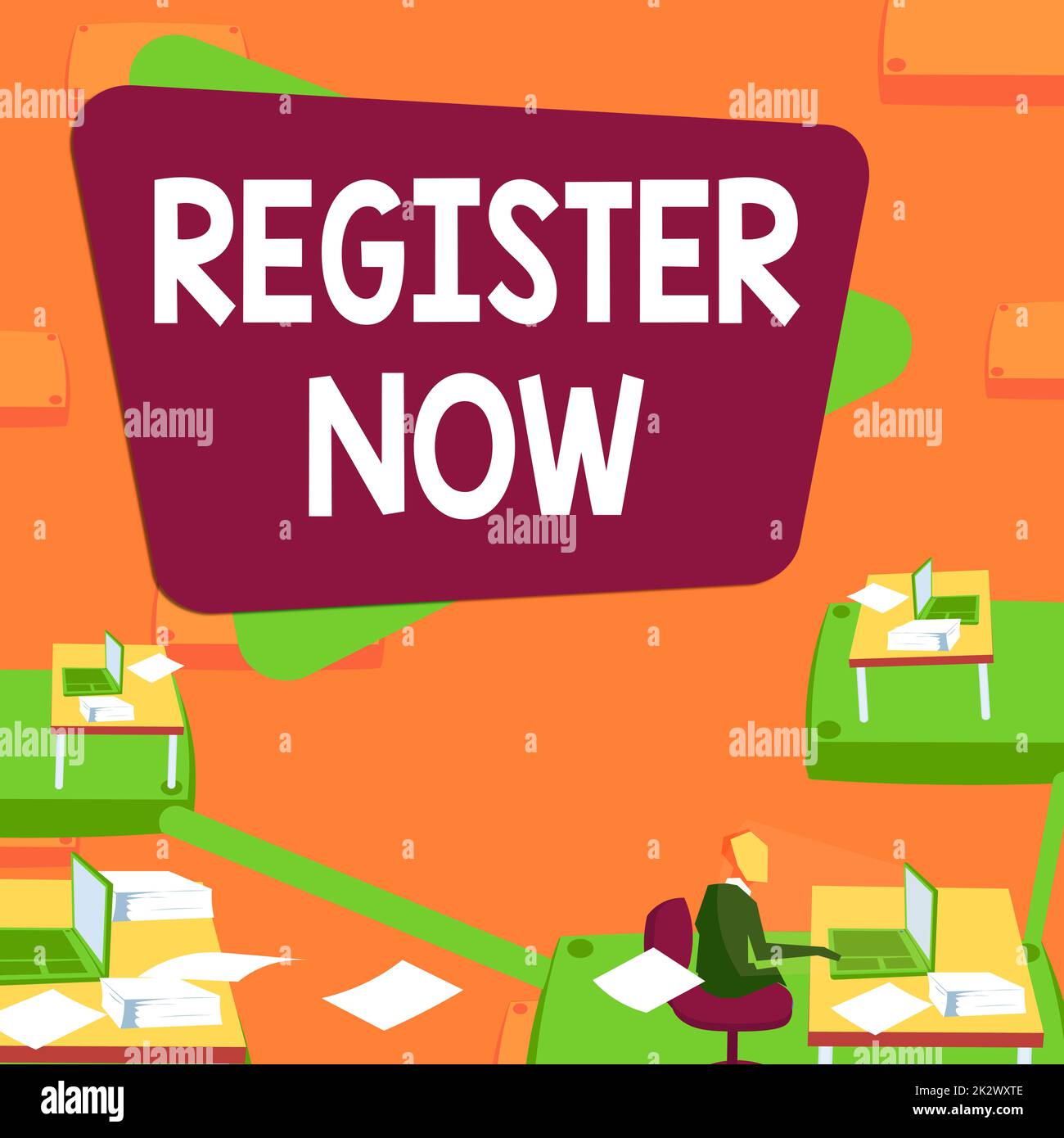 Writing displaying text Register Now. Internet Concept Name in an ...