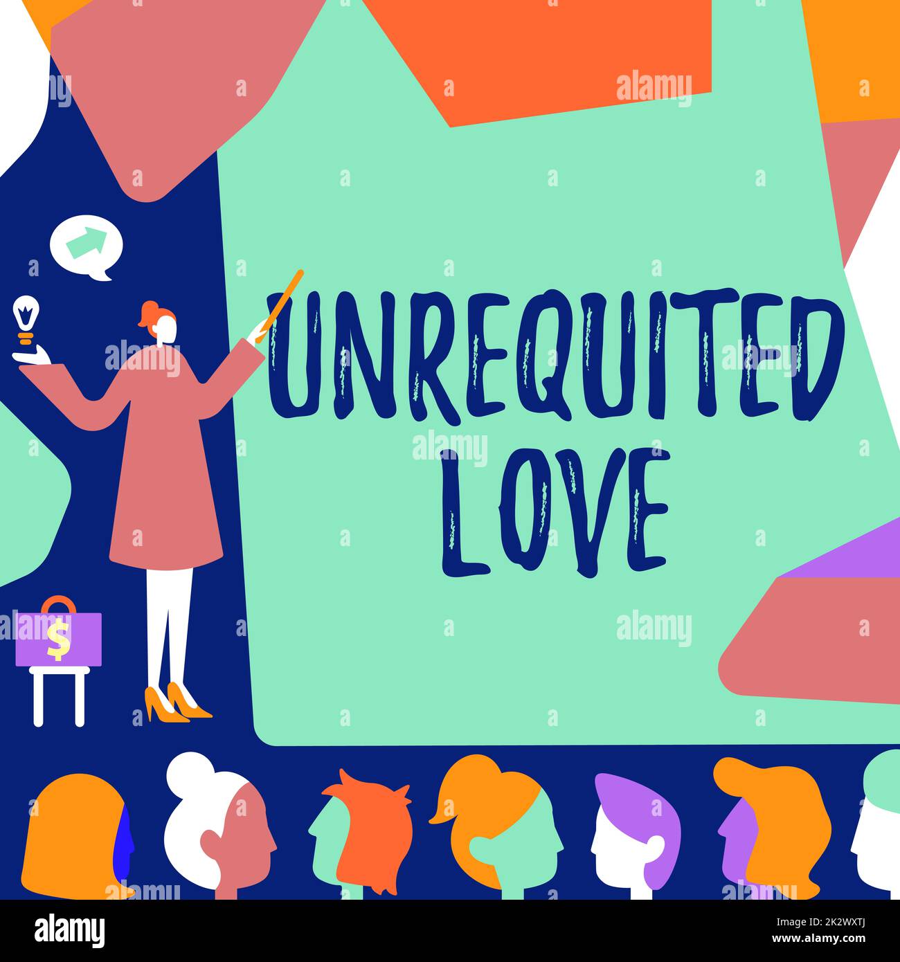Sign displaying Unrequited Love. Business concept not openly ...
