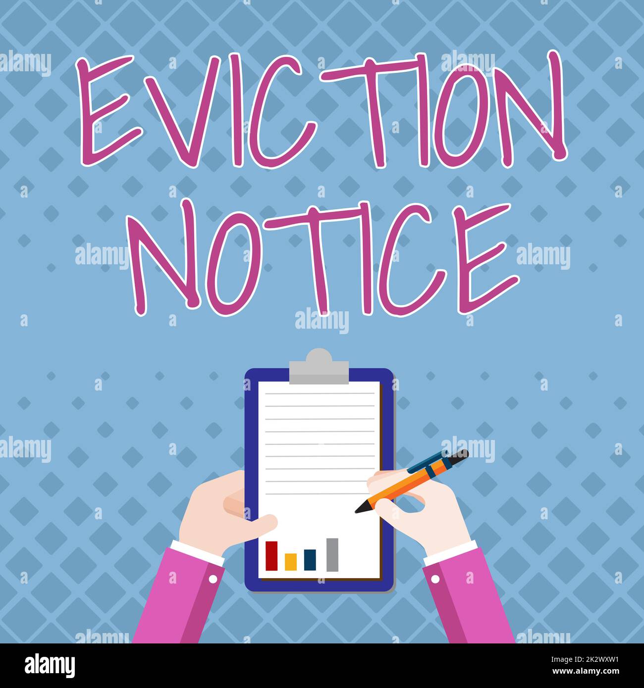 Text showing inspiration Eviction Notice. Word Written on an advance ...