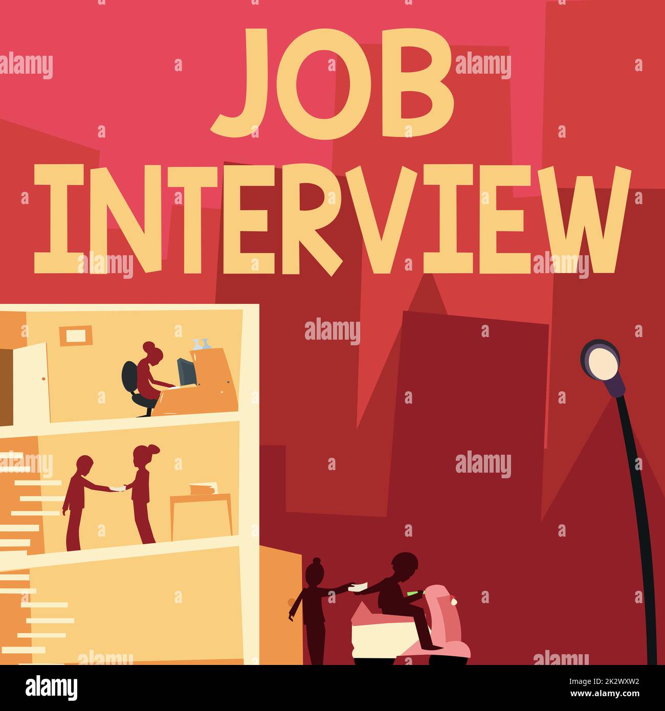 Hand writing sign Job Interview. Internet Concept Assessment Questions ...