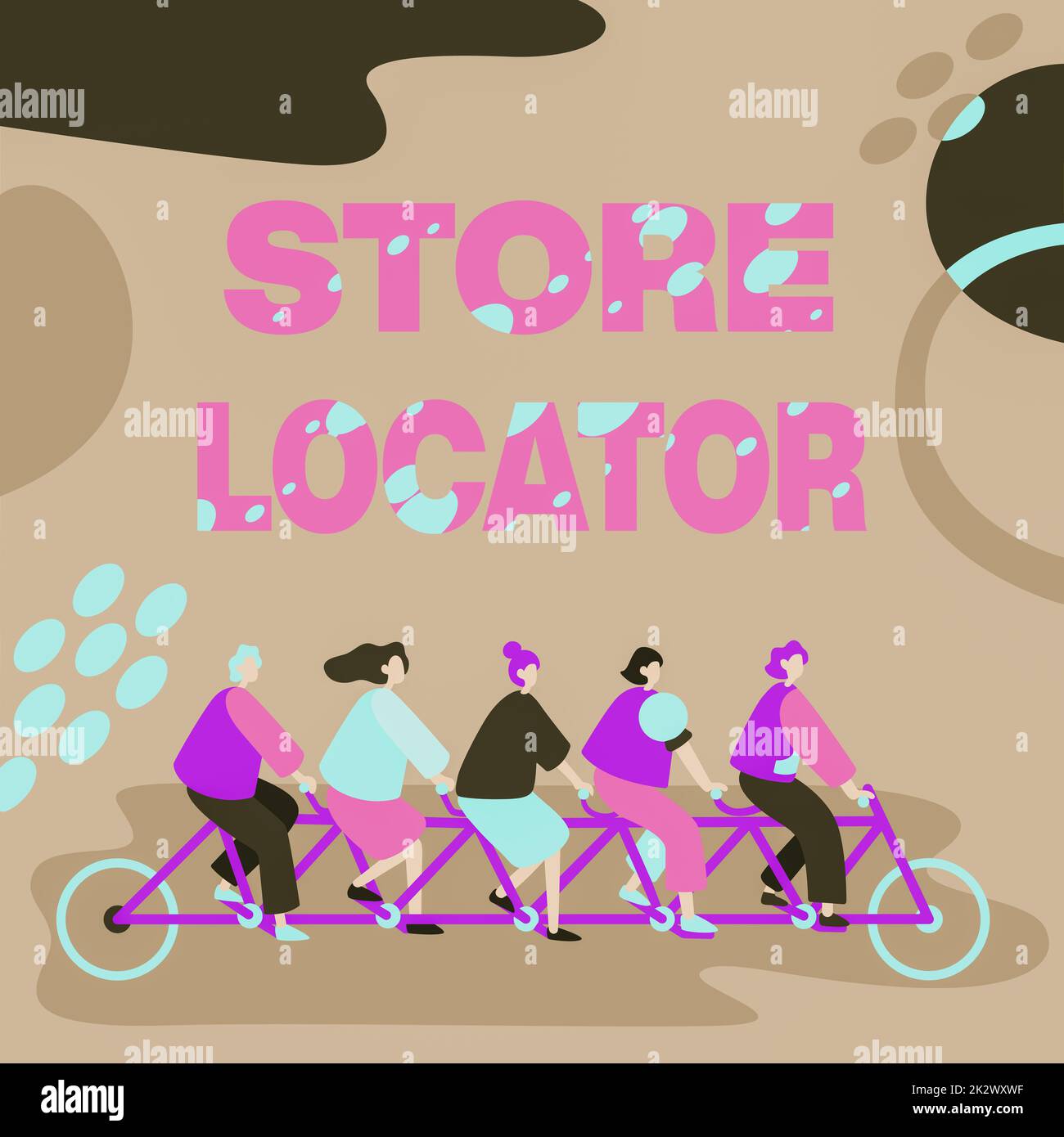 Text caption presenting Store Locator. Business concept to know the ...