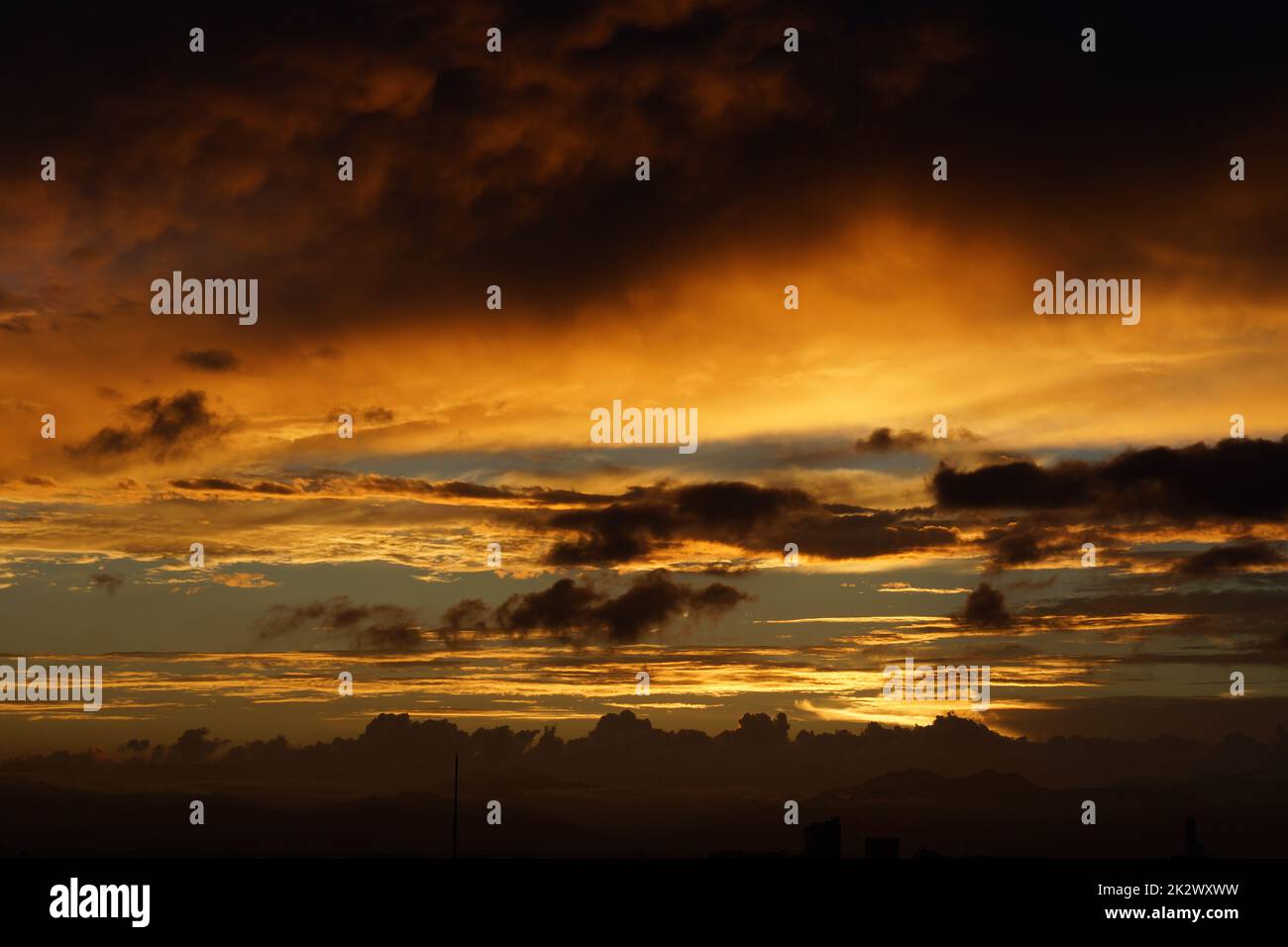 Sunset visible from Chofu, Tokyo Stock Photo - Alamy