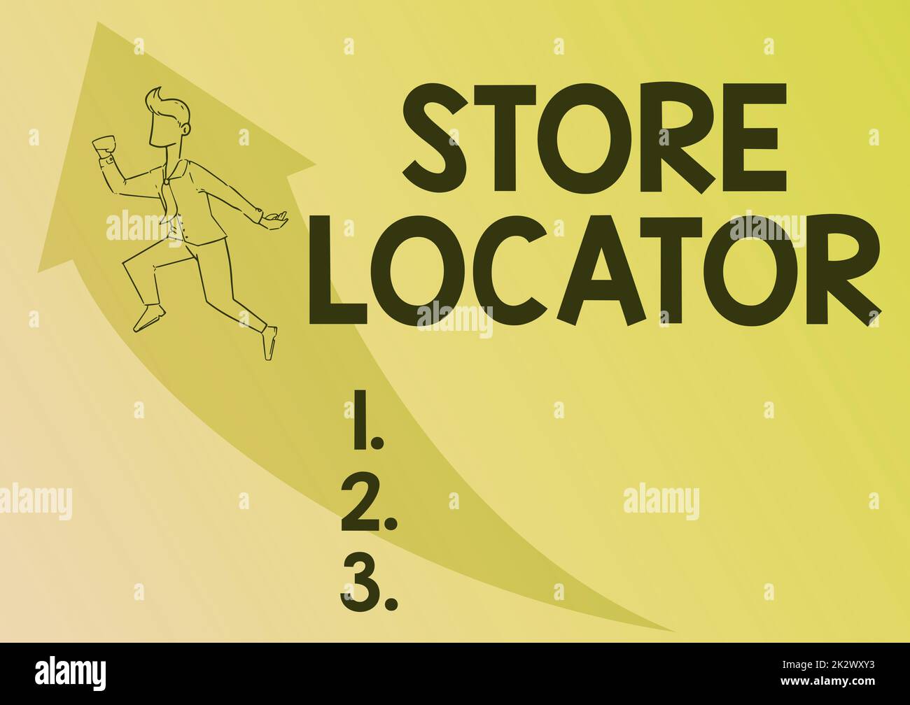 Text caption presenting Store Locator. Word Written on to know the ...