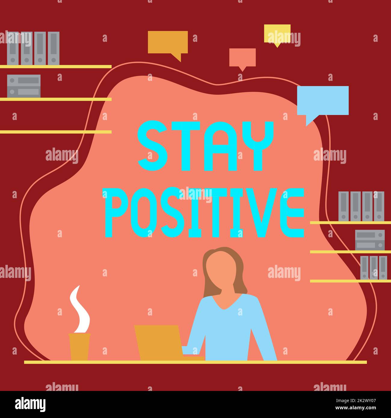Handwriting text Stay Positive. Business approach Engage in Uplifting ...