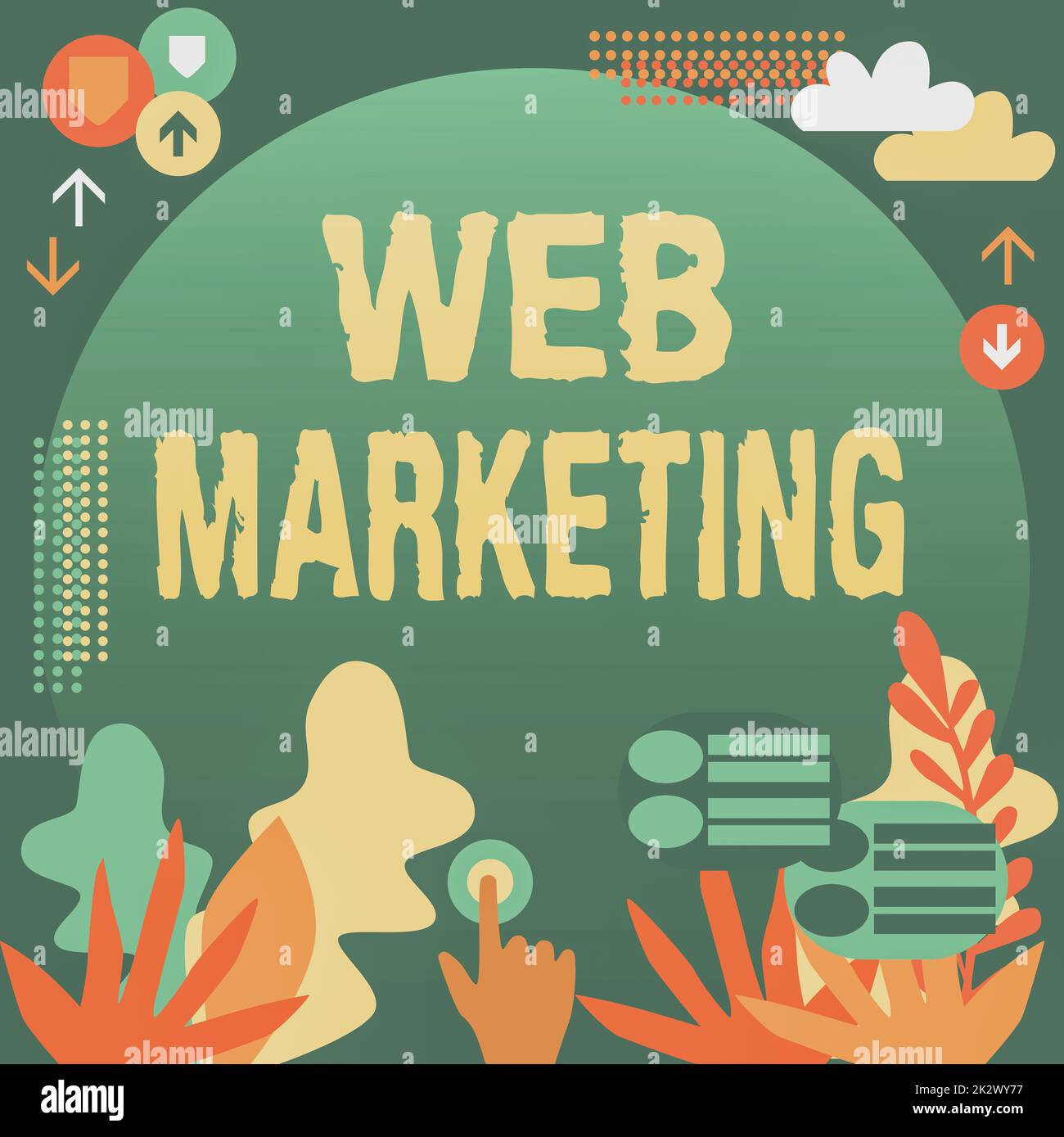 Conceptual display Web Marketing. Concept meaning Electronic commerce ...