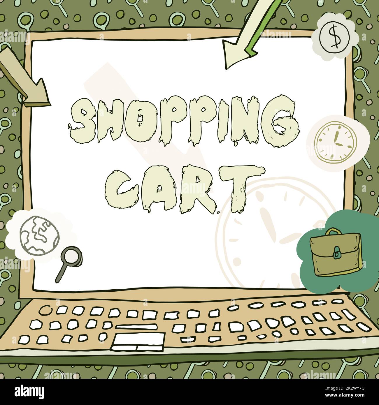 Text showing inspiration Shopping Cart. Business idea Case Trolley ...
