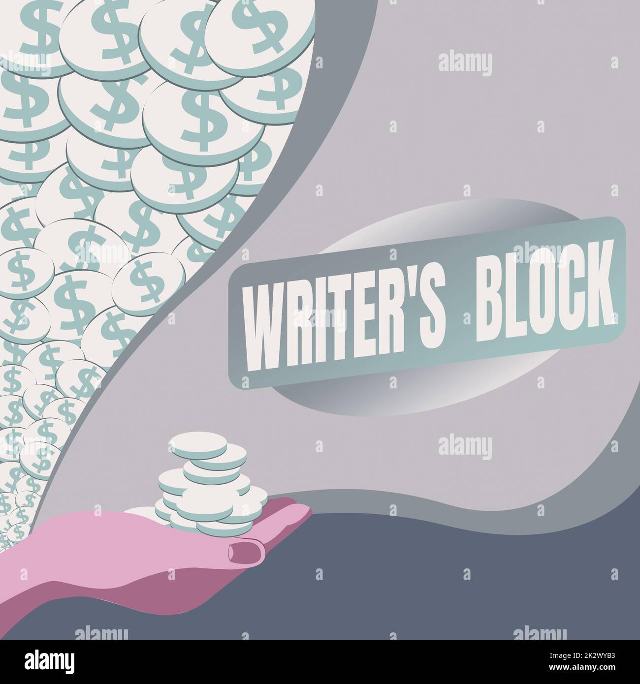 Text caption presenting Writer S Block. Business showcase Condition of being unable to think of ...
