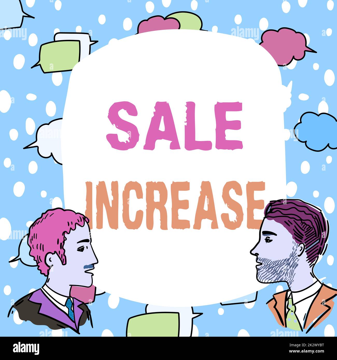 Text caption presenting Sale Increase. Business concept Average Sales ...